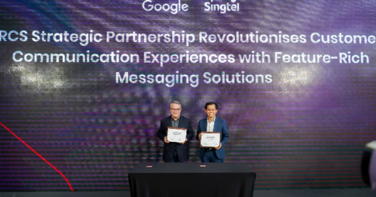 Singtel partners with Google to launch RCS services in Singapore.